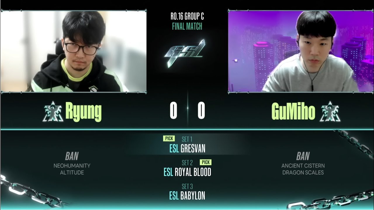 [2023 GSL S1] Ro.16 Group C Match5 GuMiho vs Ryung - YouTube