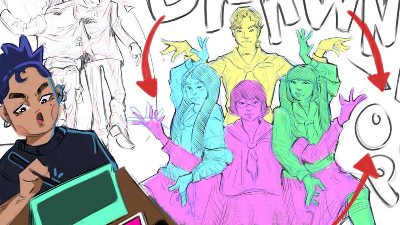 How to draw people interacting - YouTube