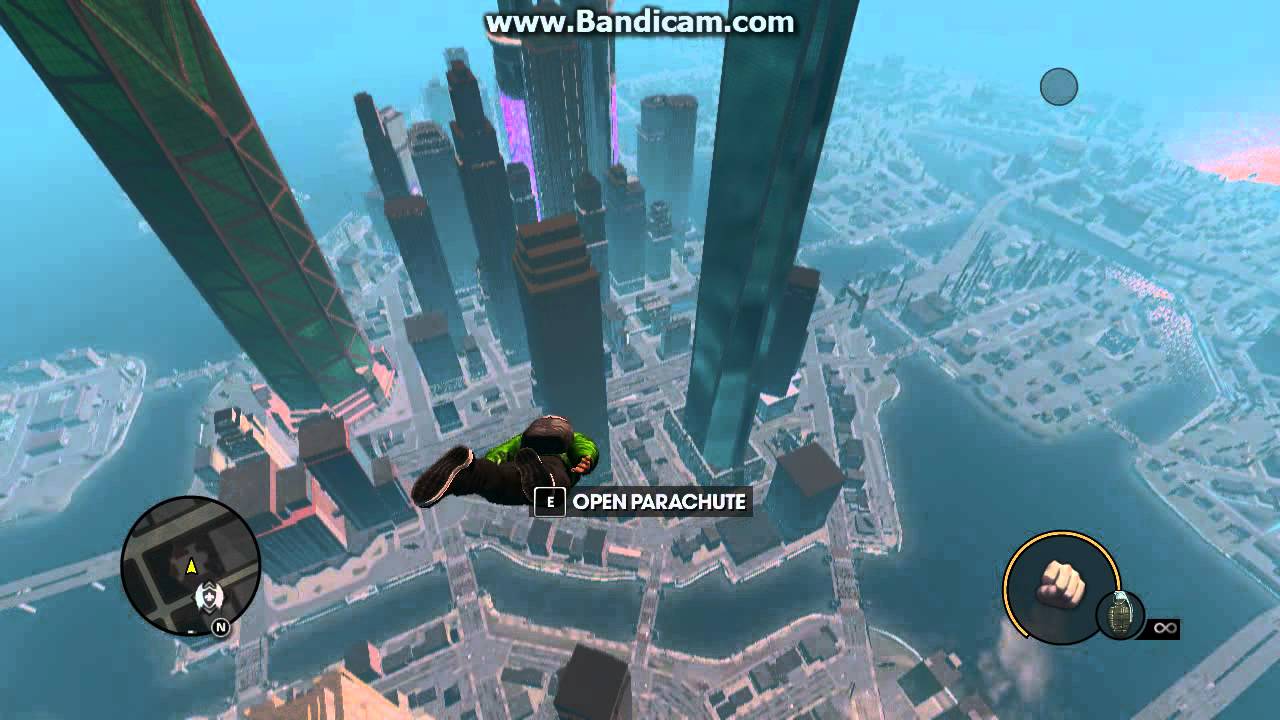 Jumping from the biggest building in Saints Row The Third - YouTube
