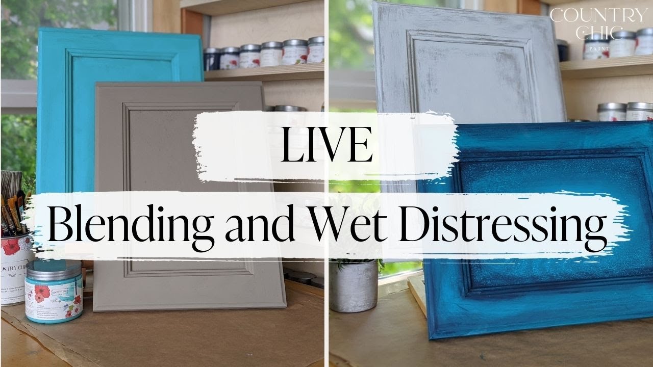 Live: Blending And Wet Distressing Cabinet Demo - YouTube