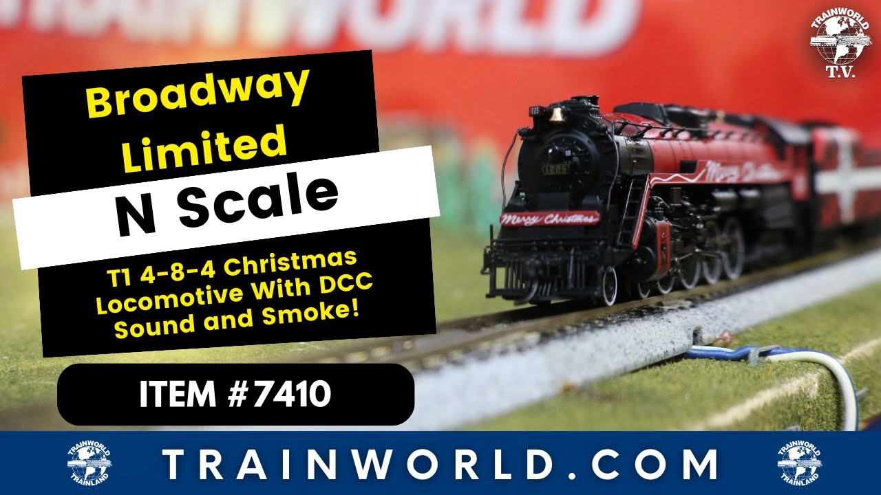 Broadway Limited N Scale Christmas T1 4-8-4 - YouTube