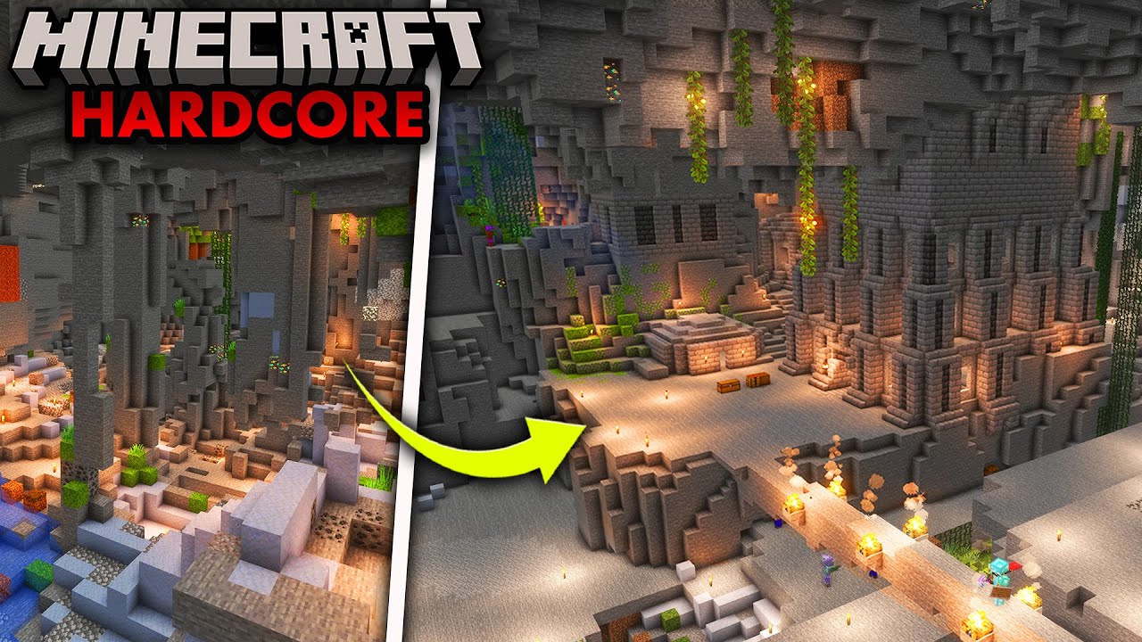I Built A DWARF Trade District In Minecraft Hardcore Survival - YouTube