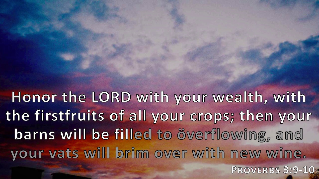 Proverbs 3:9-10, Holy Bible, NIV - YouTube