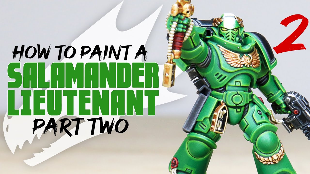 HOW TO PAINT Warhammer 40k Space Marines Salamanders Lieutenant Paint ...