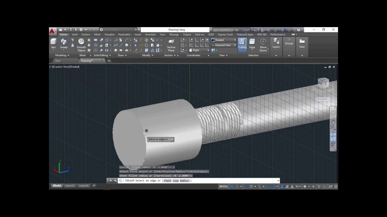 Autocad 3D Gravity Center Punch. - YouTube