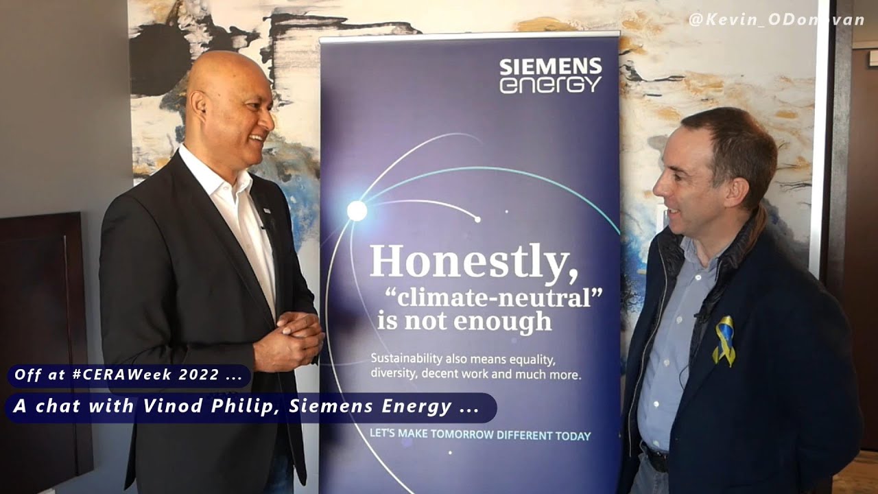 Off at CERAWeek ... a chat with Vinod Philip from Siemens Energy - YouTube