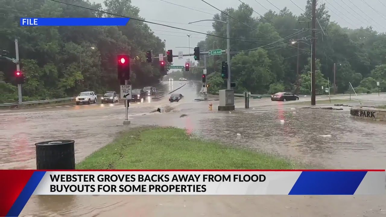Webster Groves backs away from flood buyouts for some properties - YouTube