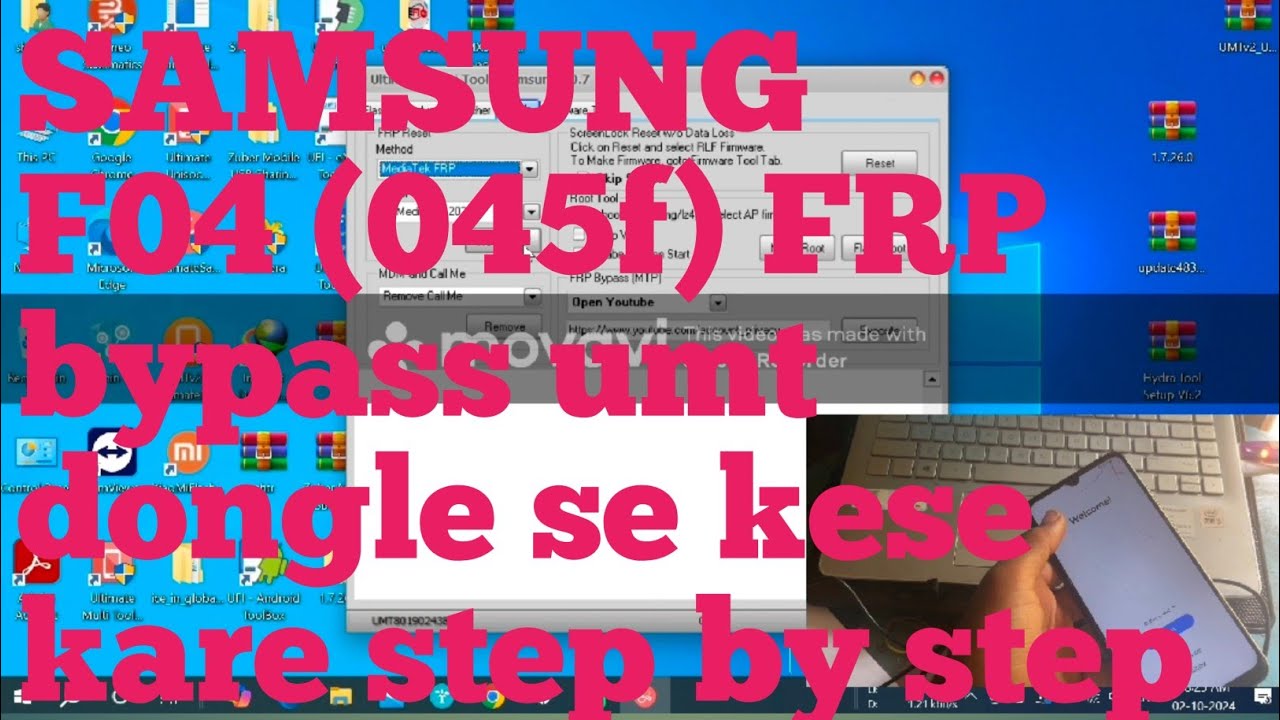 Samsung F04 frp UMT,(sm-045f/ds) Google account baypss// new update ...