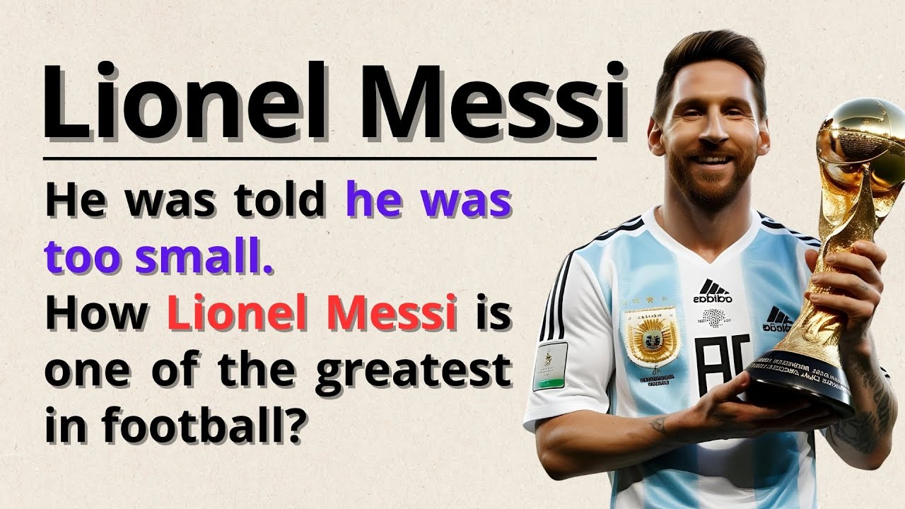 LIONEL MESSI's Story | Learn English | Basic Level - YouTube