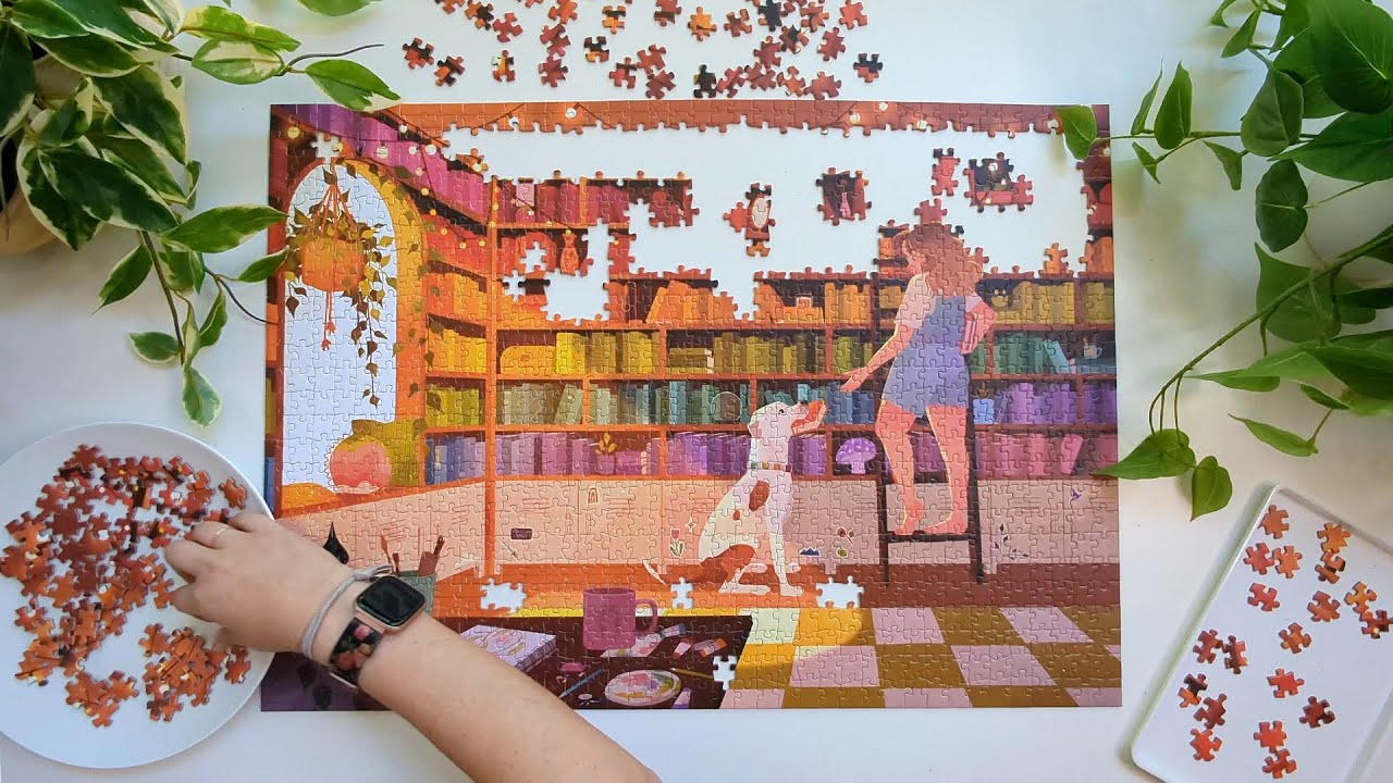 Rainbow Library | Reverie Puzzles 1000 Piece Jigsaw Puzzle Time Lapse ...