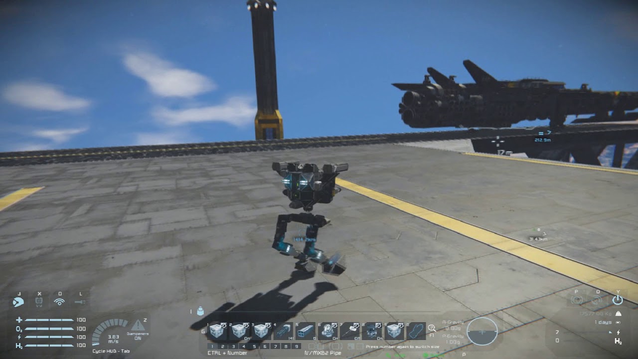 Space Engineers - Prototype Trident Mechanoid - YouTube