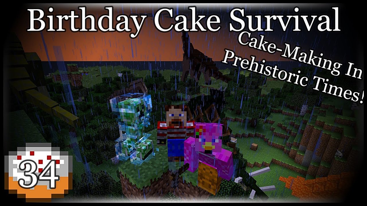 Birthday Cake Survival 34- Cake-Making in Prehistoric Times! - YouTube