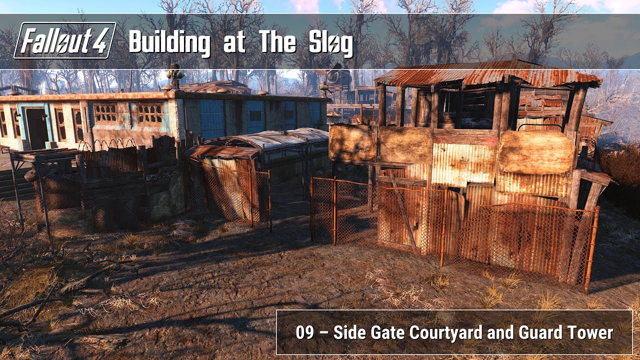 Fallout 4 - Building at The Slog 09 (Side Gate Courtyard and Guard ...