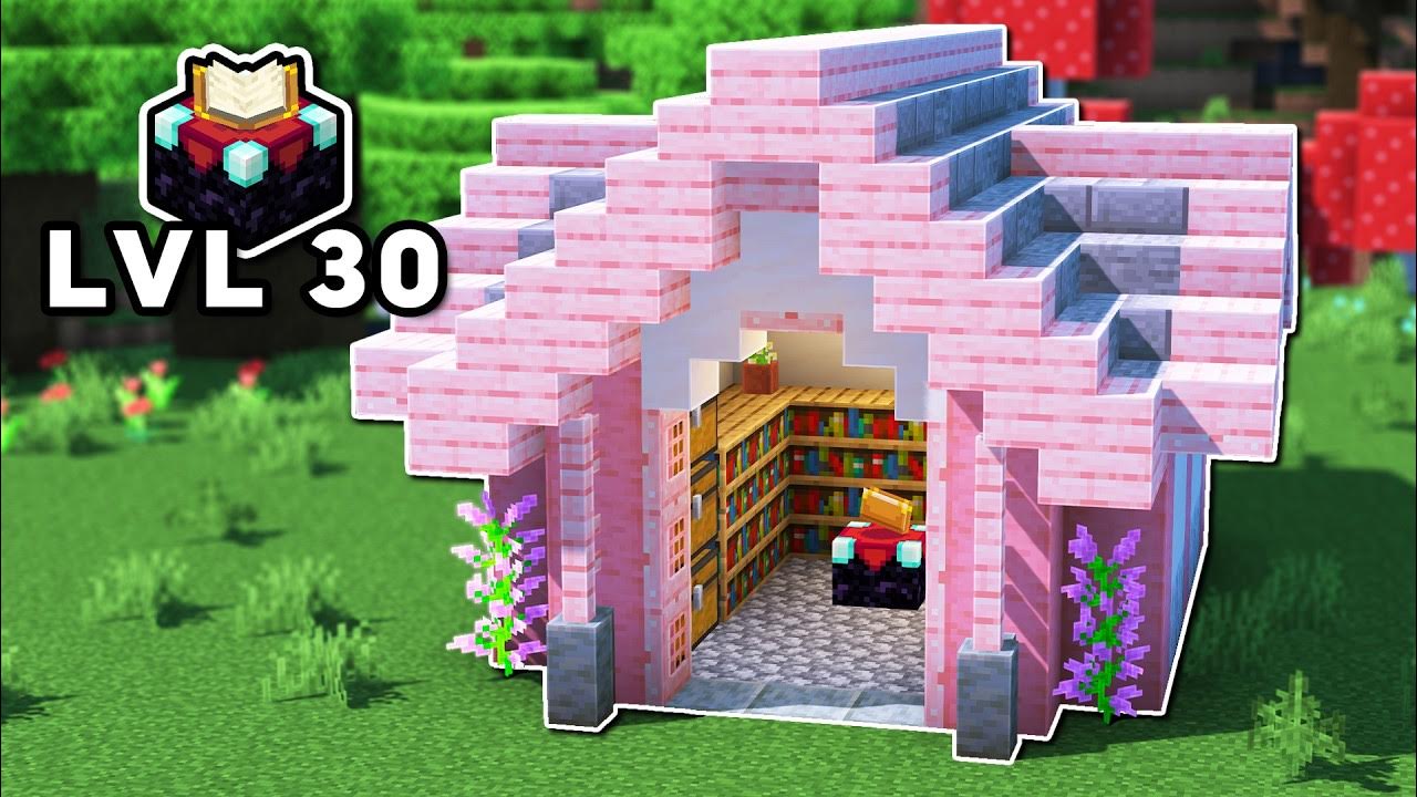 Minecraft: Cherry Blossom Enchanting House Tutorial - YouTube