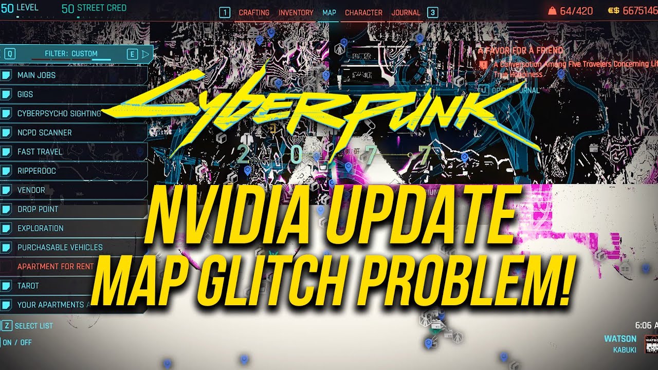 Cyberpunk 2077 Map Glitch Problem Caused By Nvidia Drivers! How to Fix ...