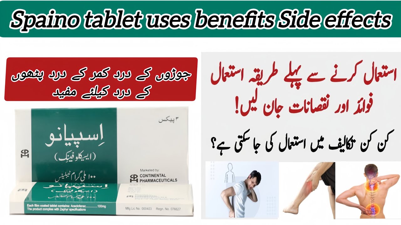 Spaino tablet uses in urdu.Aceclofenac tablet benefits Side effects and ...