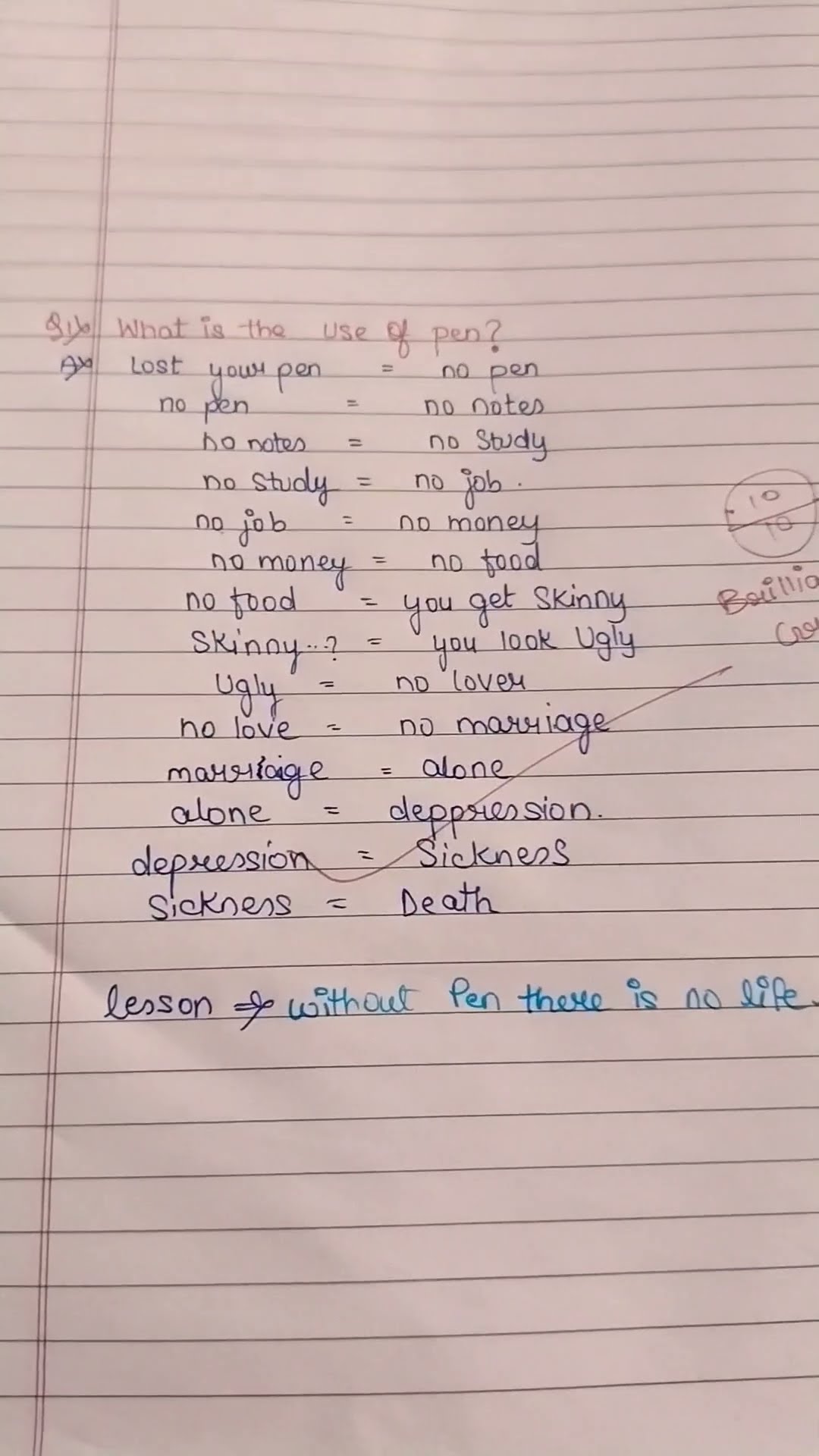 Without pen there is no life...😂😂#youtubeshorts #trendingshorts #viral ...