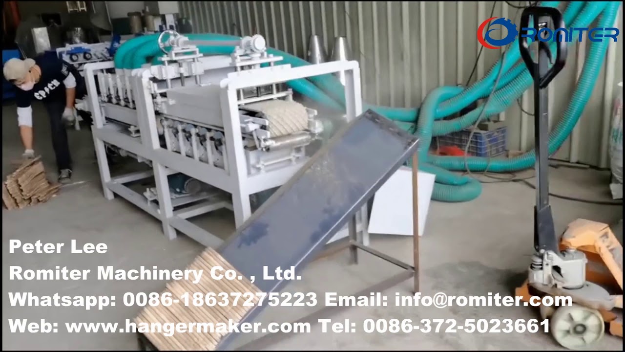 Automatic Wooden Hanger Double Side Sanding Machine - YouTube