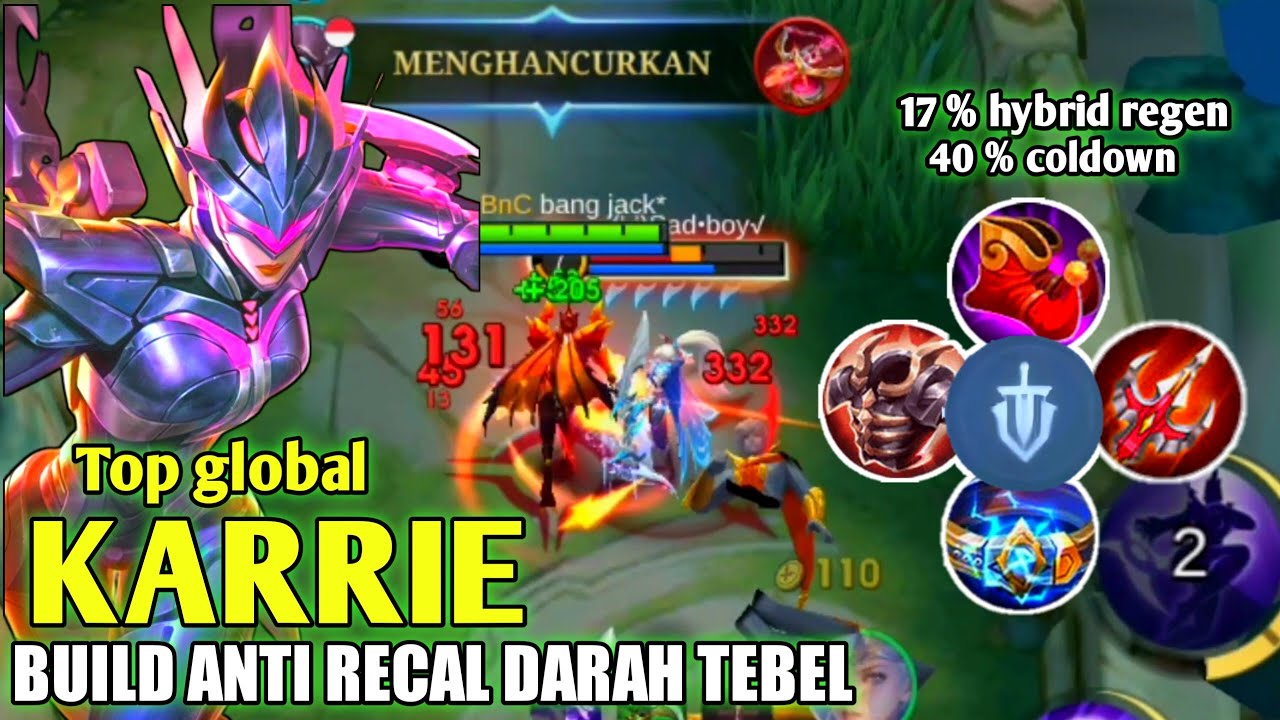 BEST BUILD KARRIE TANK ANTI RECAL DI KROYOK TETAP KUAT - BUILD TOP ...