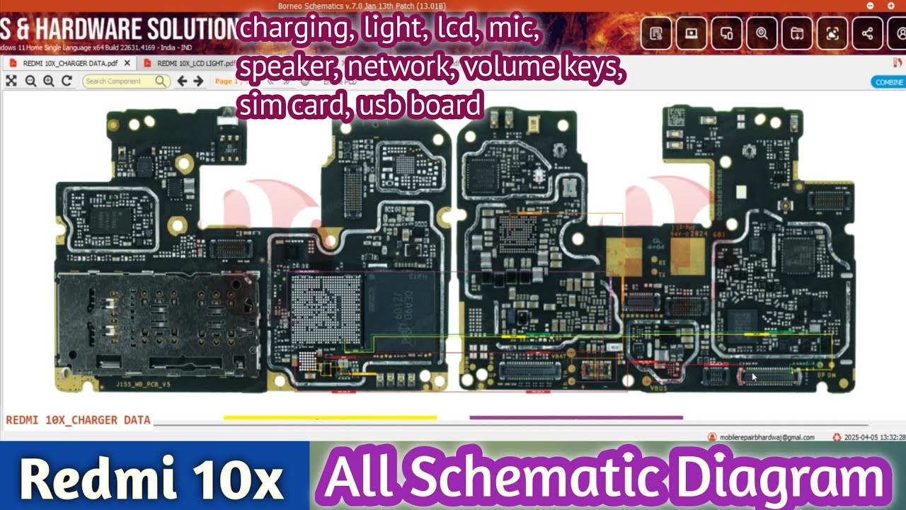 Redmi 10x Schematic Diagram Charging Light Lcd Mic Network Speaker ...
