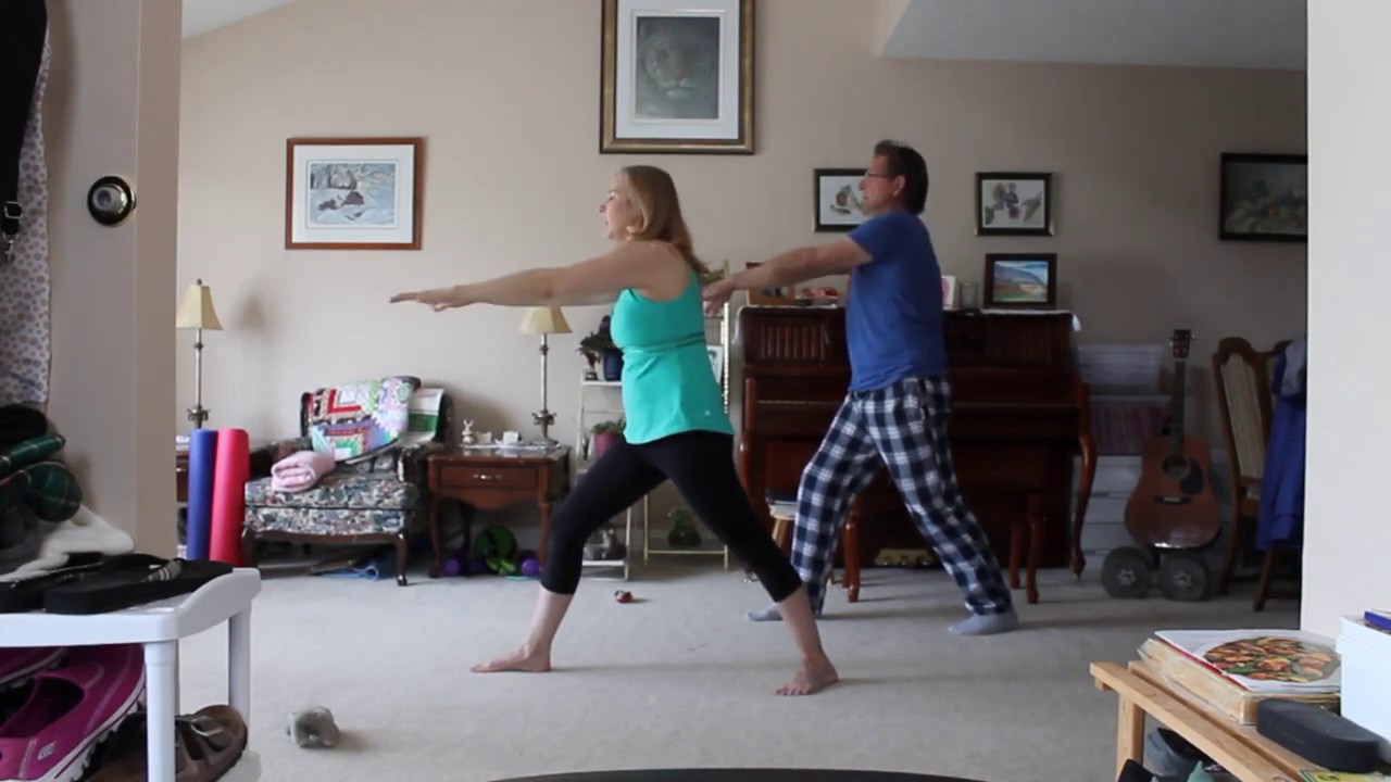 Jenn and Rod Beginner Upper and Lower Body Stretching 2 - YouTube