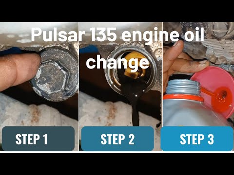 Pulsar 135 engine oil change 🔧🔧 Steps by steps 🔧 - YouTube