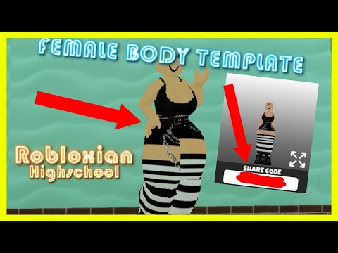 AVATAR CODE Robloxian Highschool Female Avatar Template