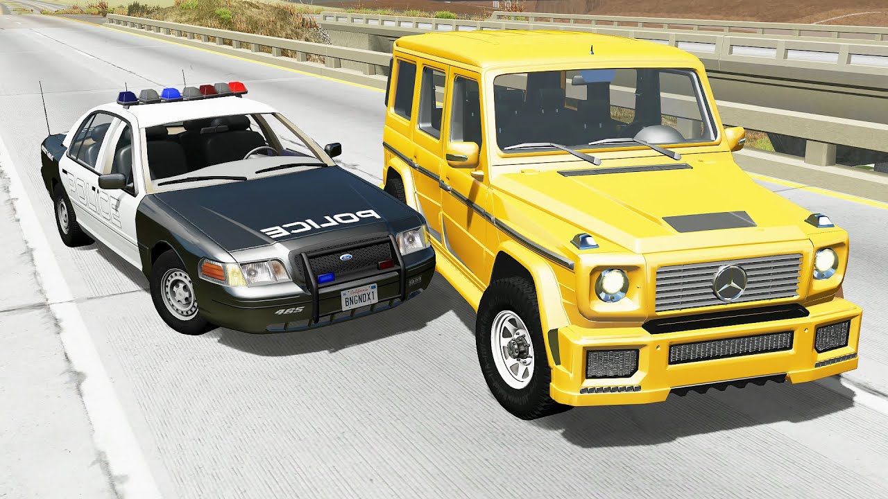 Realistic Police Chases #19 - BeamNG drive (4K) - YouTube