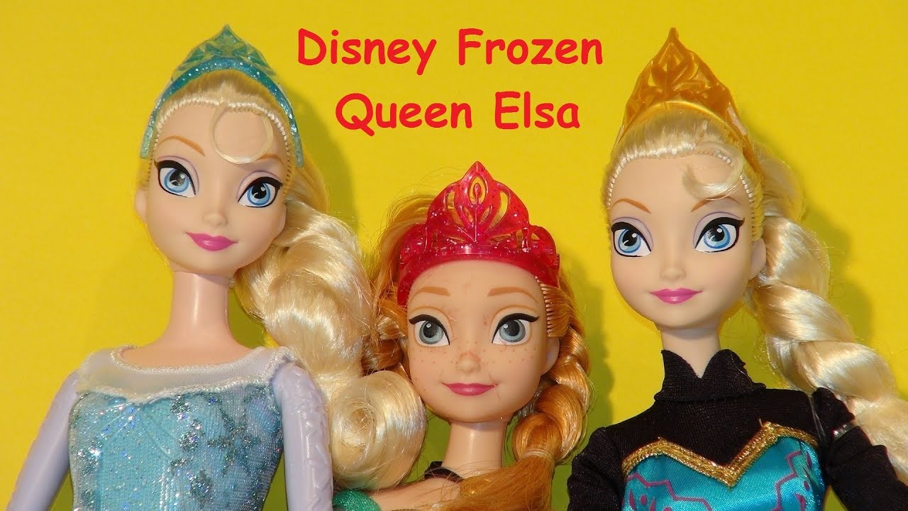 Disney Frozen Queen Esla with Evening Gown and with Color Magic Queen ...