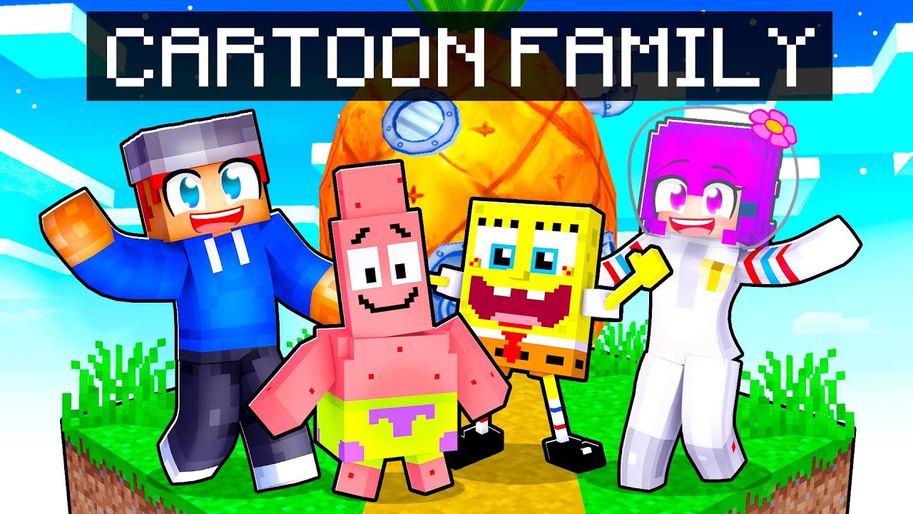 Having a CARTOON Family in Minecraft! - YouTube