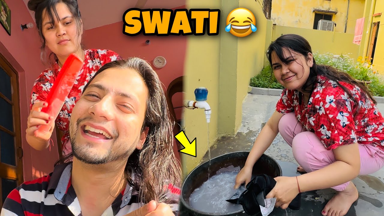 Ghar Atey He Swati Ko Kaam Pr Laga Diya😅 | Noida To Uttarakhand - YouTube