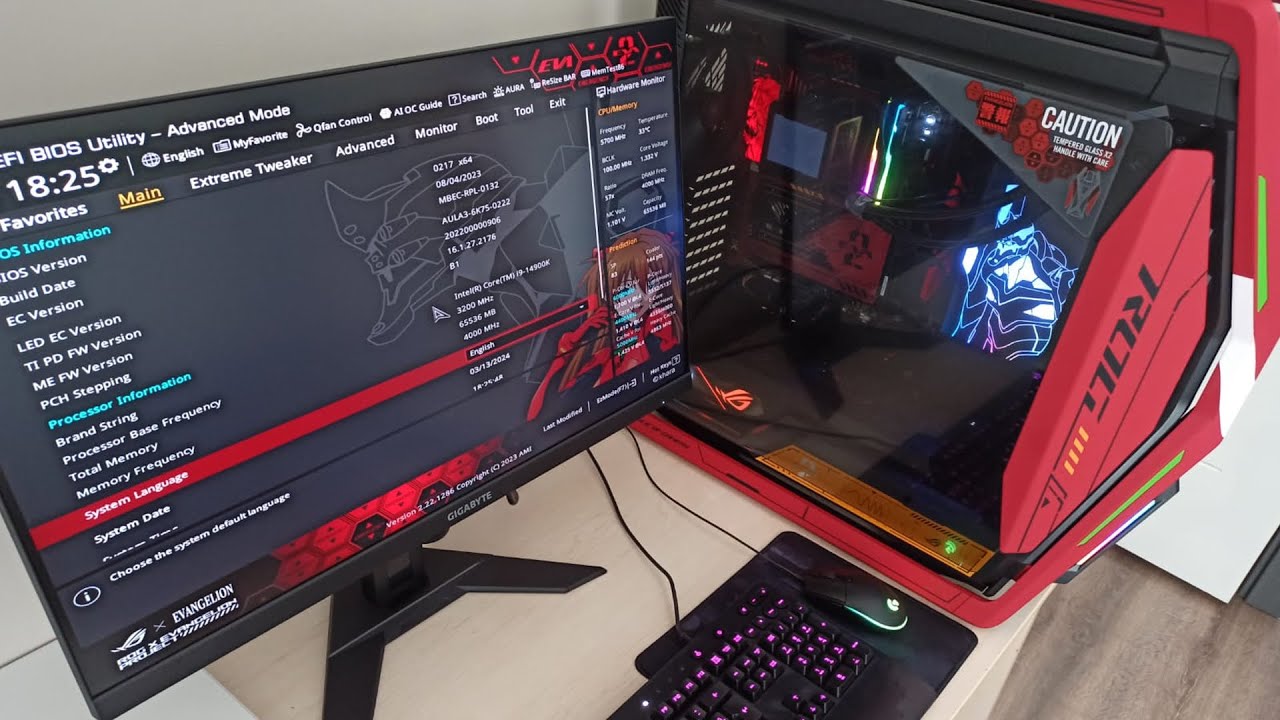 BIOS GÜNCELLEME - ÇEYREK ASUS ROG EVANGELION 02 ASUKA PC - YouTube