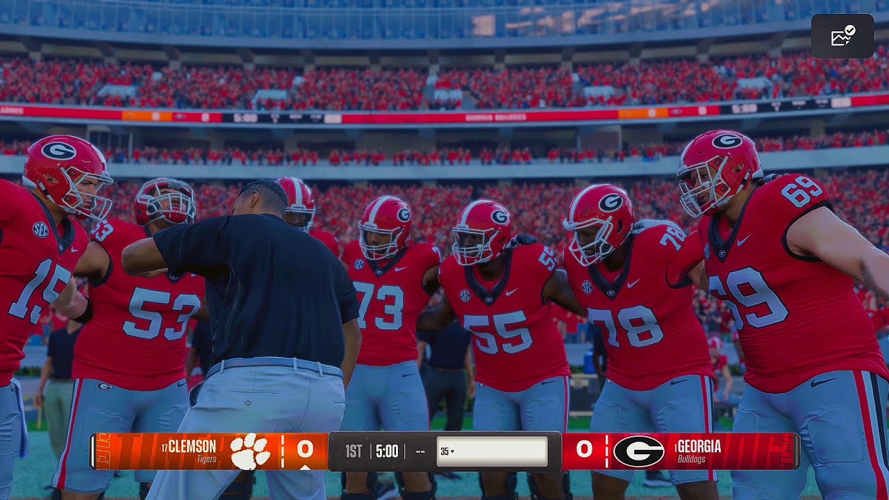 NCAA 25 Georgia Bulldogs vs Clemson Tigers Rivalry Game - YouTube
