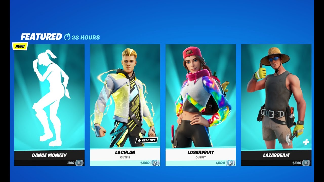 Fortnite Item Shop - New Dance Monkey emote! Lachlan, Loserfruit and ...