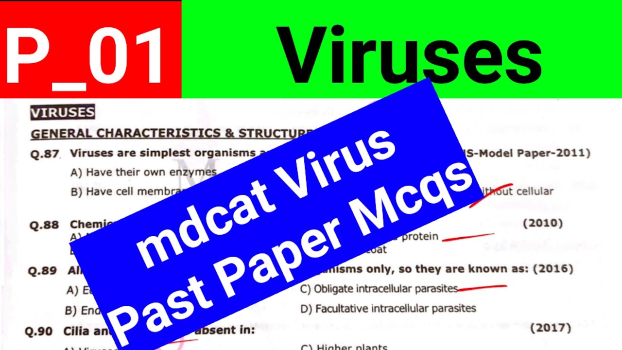 Mdcat biology past paper mcqs with solution|mdcat biology preparation ...