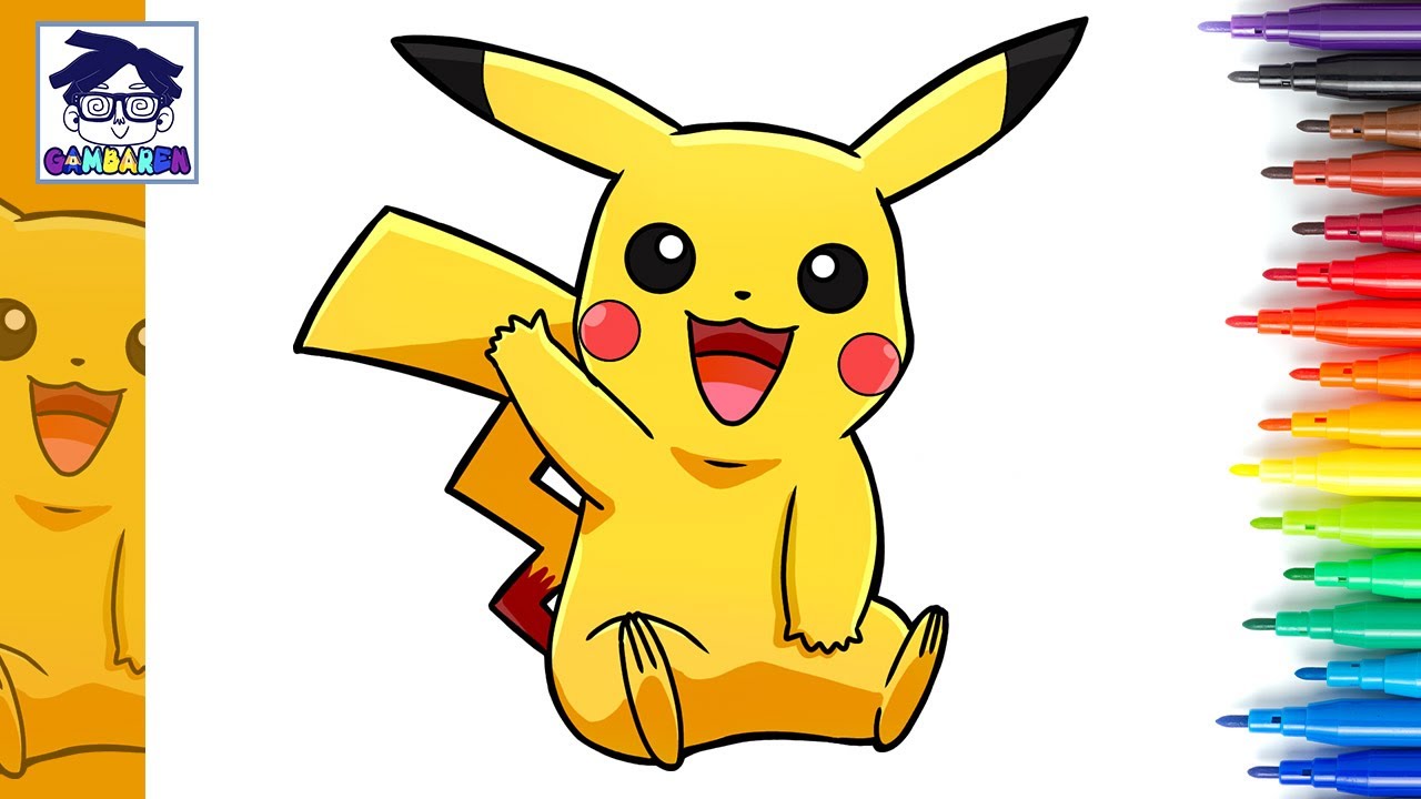 Cara Menggambar Pokemon Pikachu | drawing tutorials step by step - YouTube