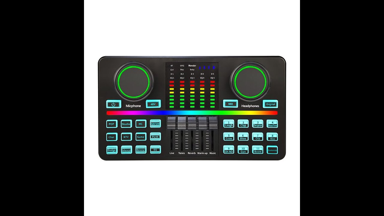 Sound Card D9 Sound Effects Noise Reduction Mixers Headset Mic Voice ...