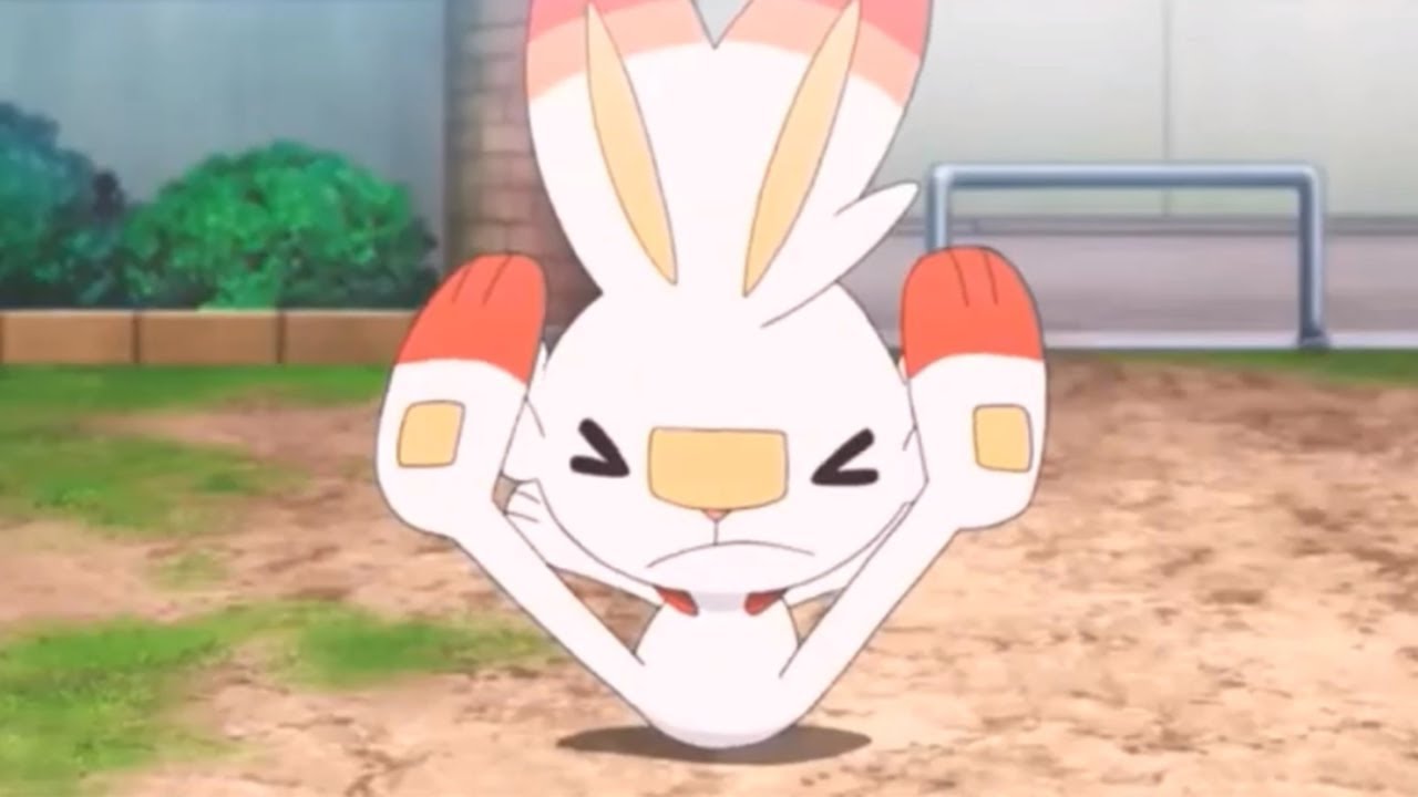 Scorbunny falls on it's Butt | Scorbunny Cute Moment - YouTube