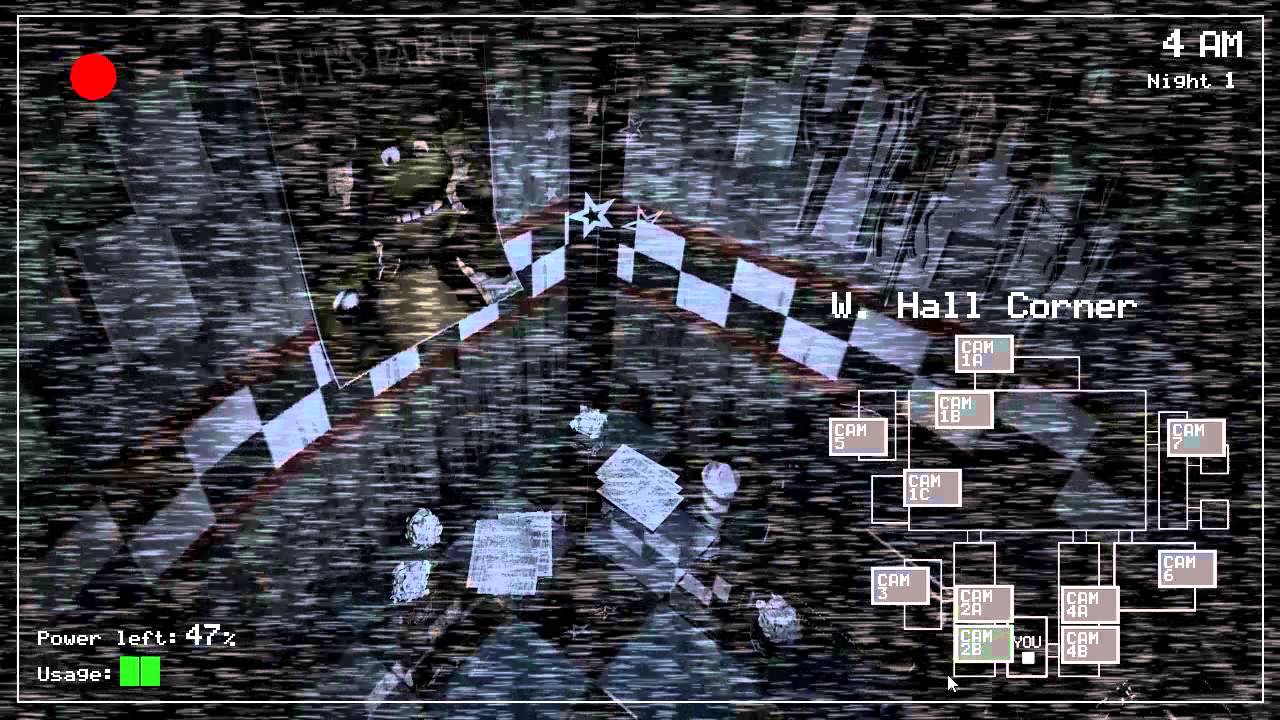 Five Nights at Freddys - Night 1 - Walkthrough - Part 2/2 - YouTube