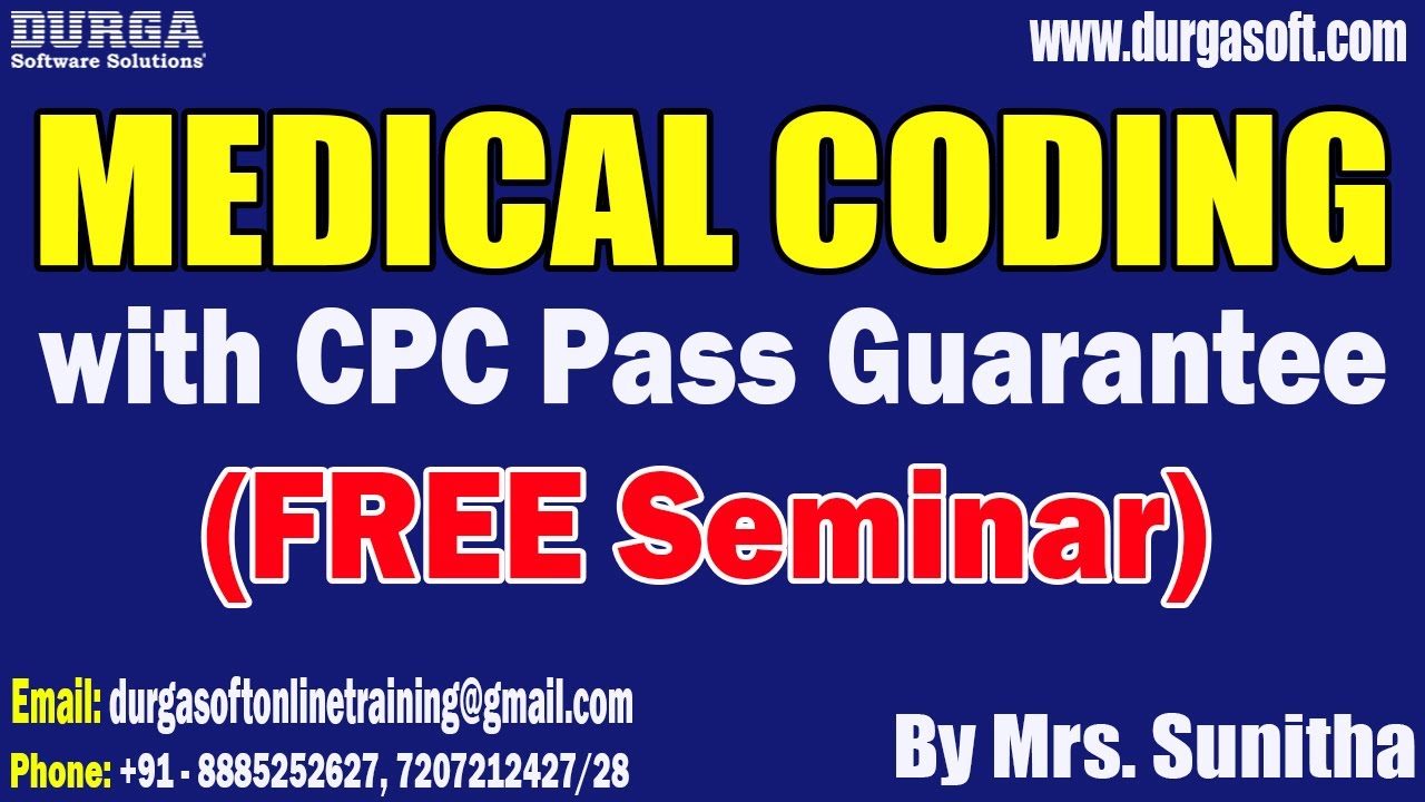MEDICAL CODING (FREE Seaminar) tutorials || by Mrs. Sunitha On 10-08 ...
