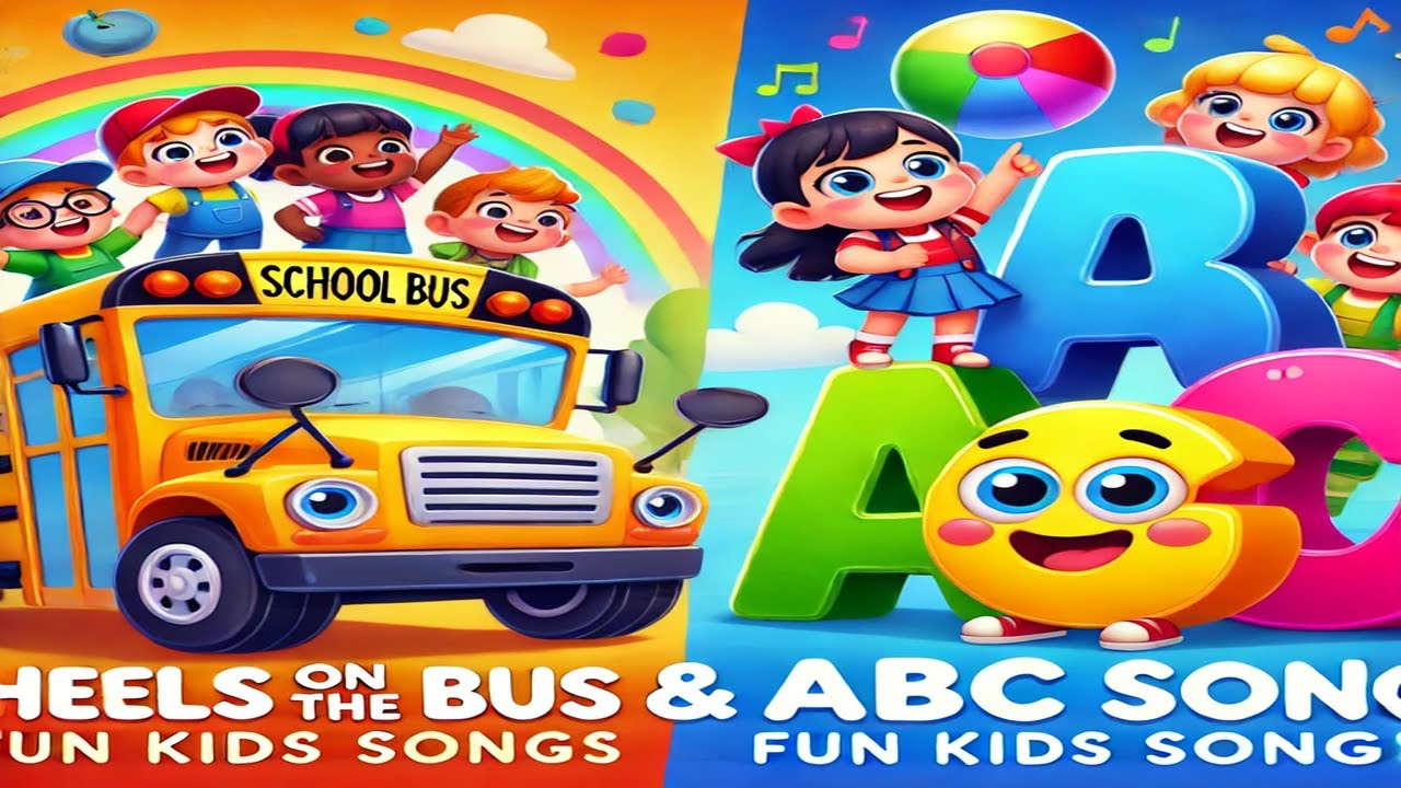 Wheels on the Bus & ABC Song | Fun Kids Songs & Learning Video! 🚍🎶 ...