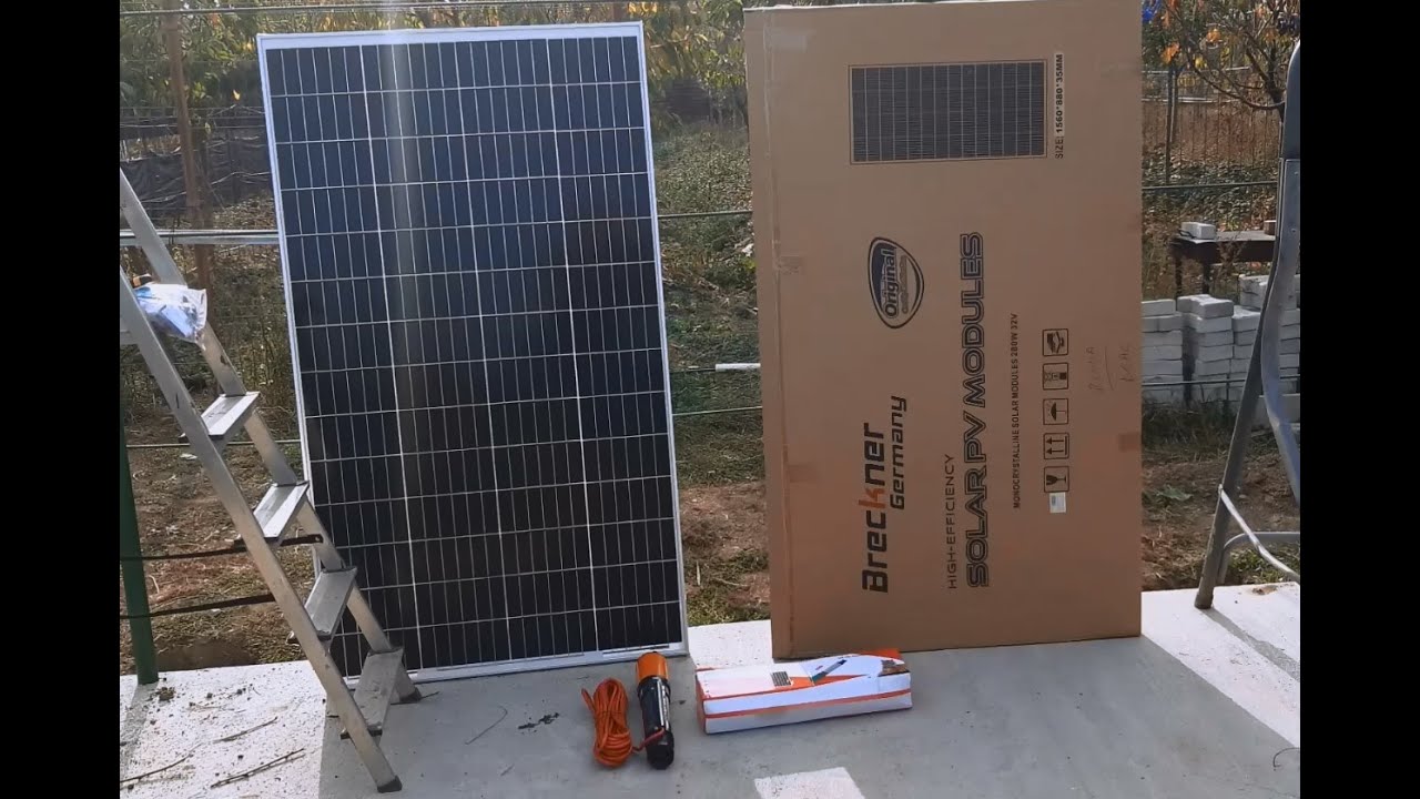 Irigatii gradina cu pompa solara de apa submersibila 24V / 250W ...