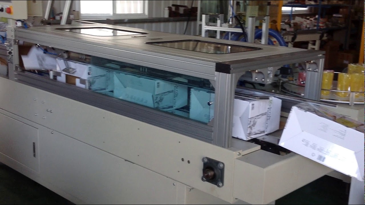 彩盒成型機 Auto Erector Machine snap lock bottom box - YouTube