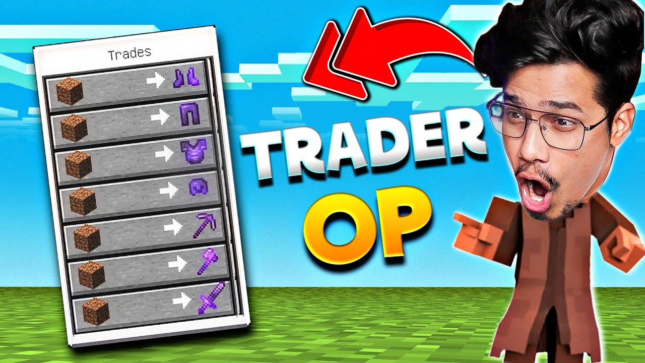 Minecraft But VILLAGER TRADE OP ITEMS - YouTube