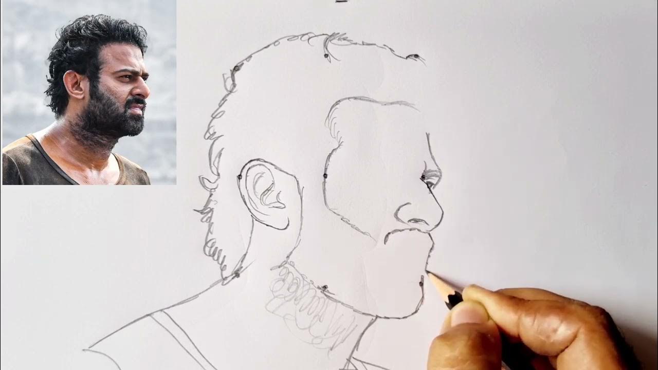How to draw Salaar Prabhas drawing // Salaar movie Prabhas - YouTube