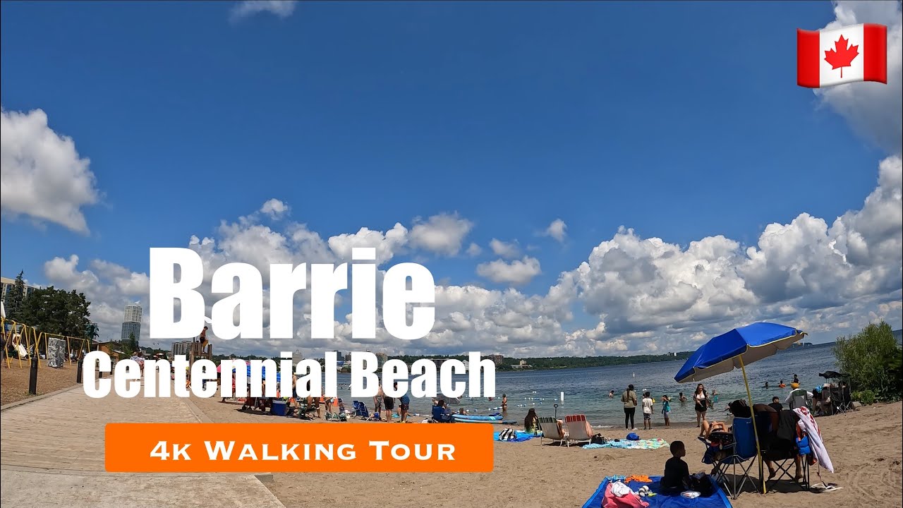 [4K] A Perfect Summer Day, Barrie Centennial Beach, Ontario Canada ...