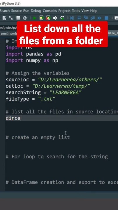 list down all the files from a folder using #python automatically # ...