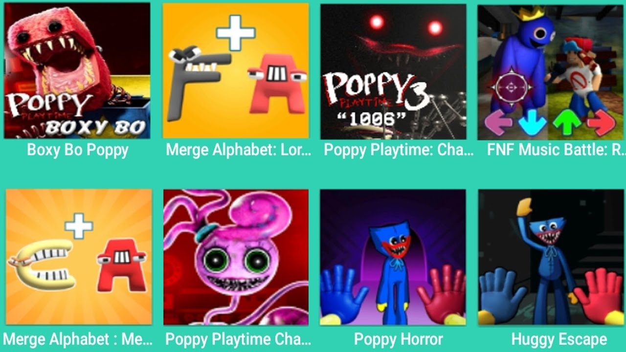 poppy Playtime 3 Boxy Bo,Merge Alphabet Lore,Poppy Playtime 1006,FNF ...