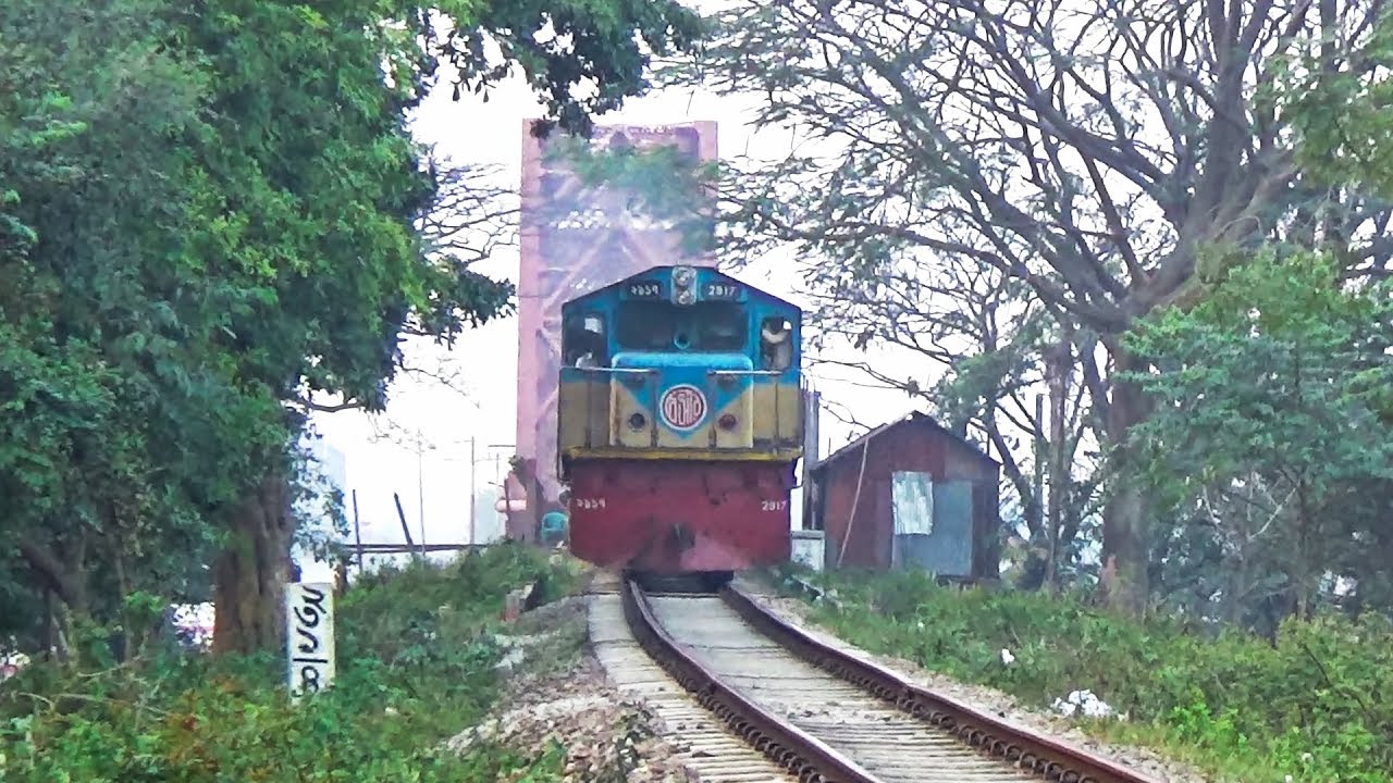 Up Kalni Express Train (Dhaka To Sylhet) Crossing Old Bhairab Railway ...