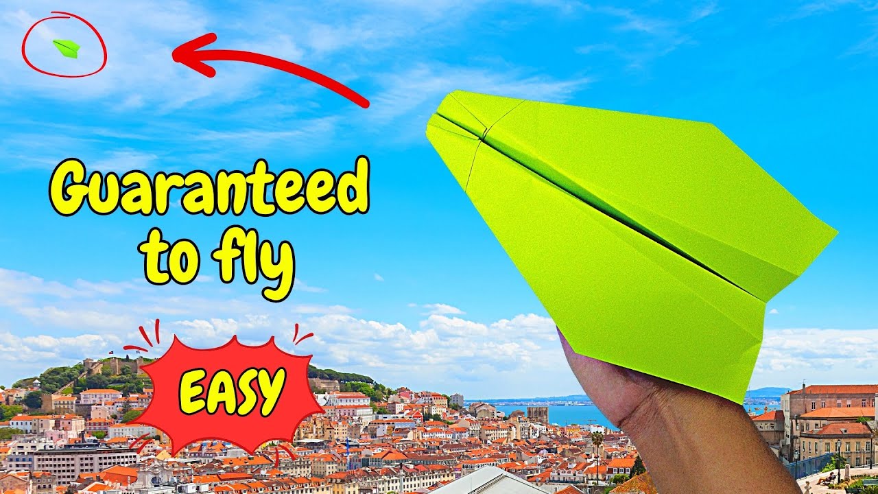 How to make PAPER AIRPLANE that FLY FAR Distance - How to Make Plane ...